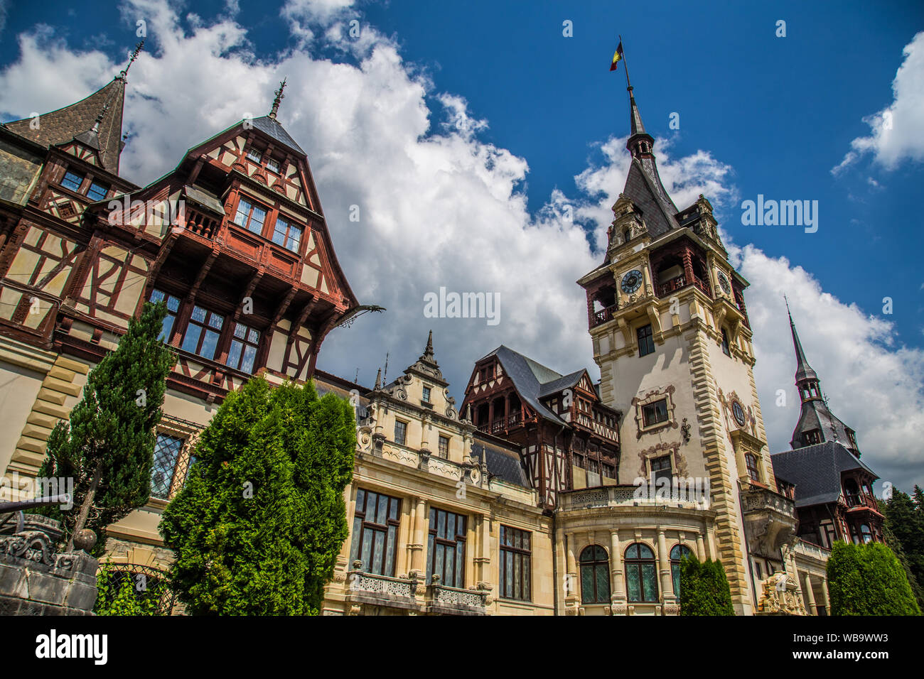 Peles Castle in Transylvania in Eastern Europe Romania Stock Photo - Alamy