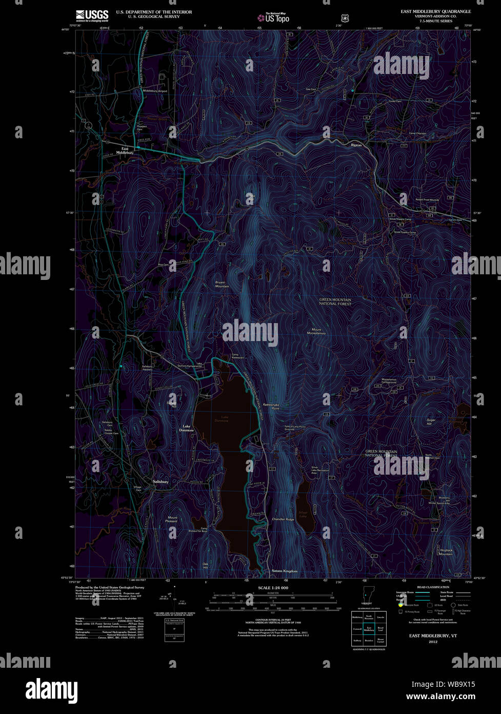 Map Of Middlebury High Resolution Stock Photography and Images - Alamy