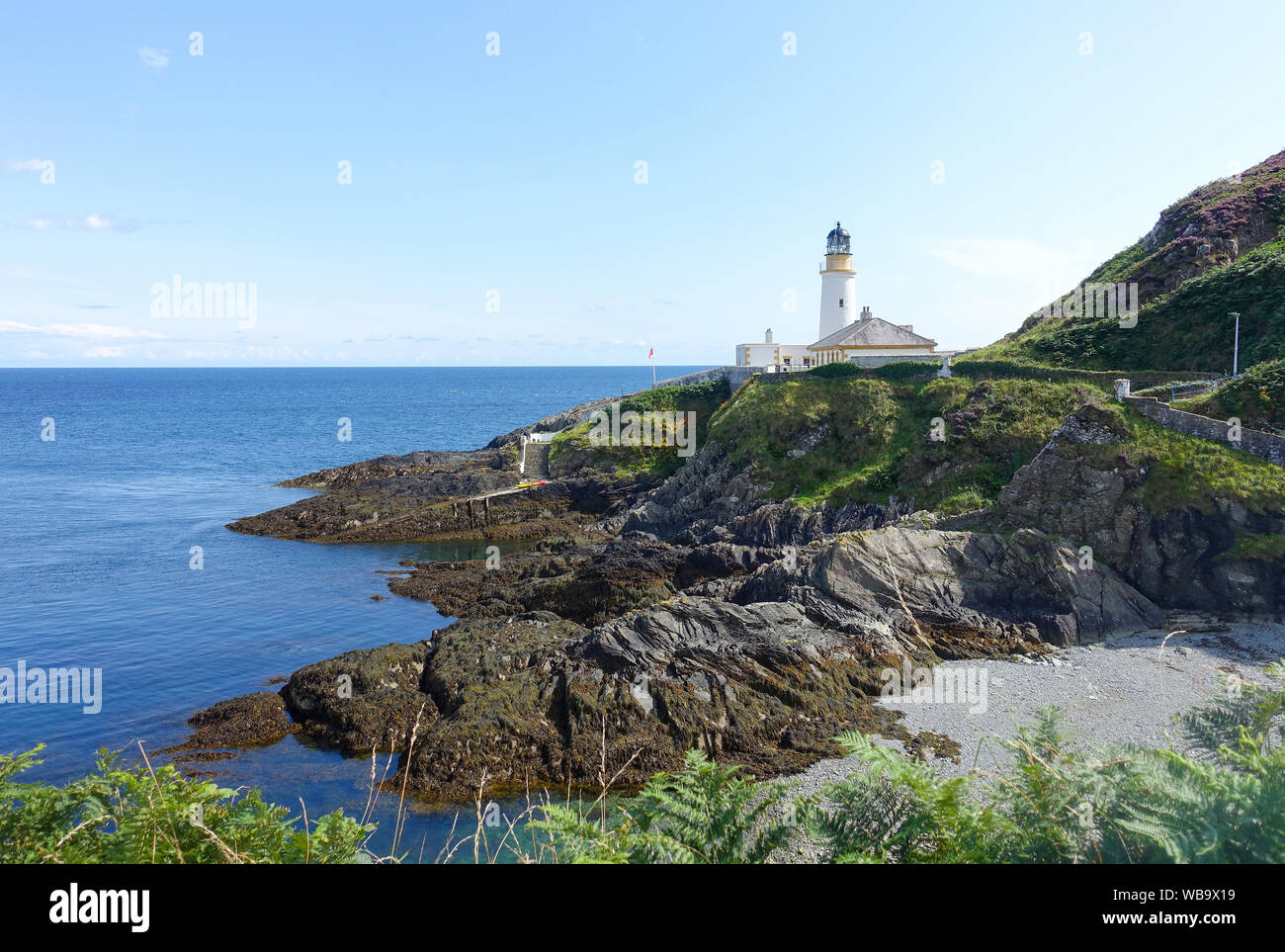 Douglas Head Lighthouse and cottages, Isle of Man. The cottages are ...