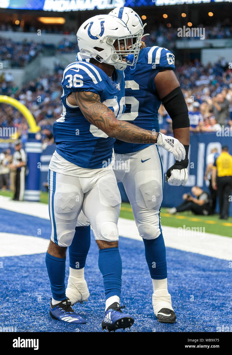 August 24, 2019: Indianapolis Colts running back Charcandrick West (36 ...
