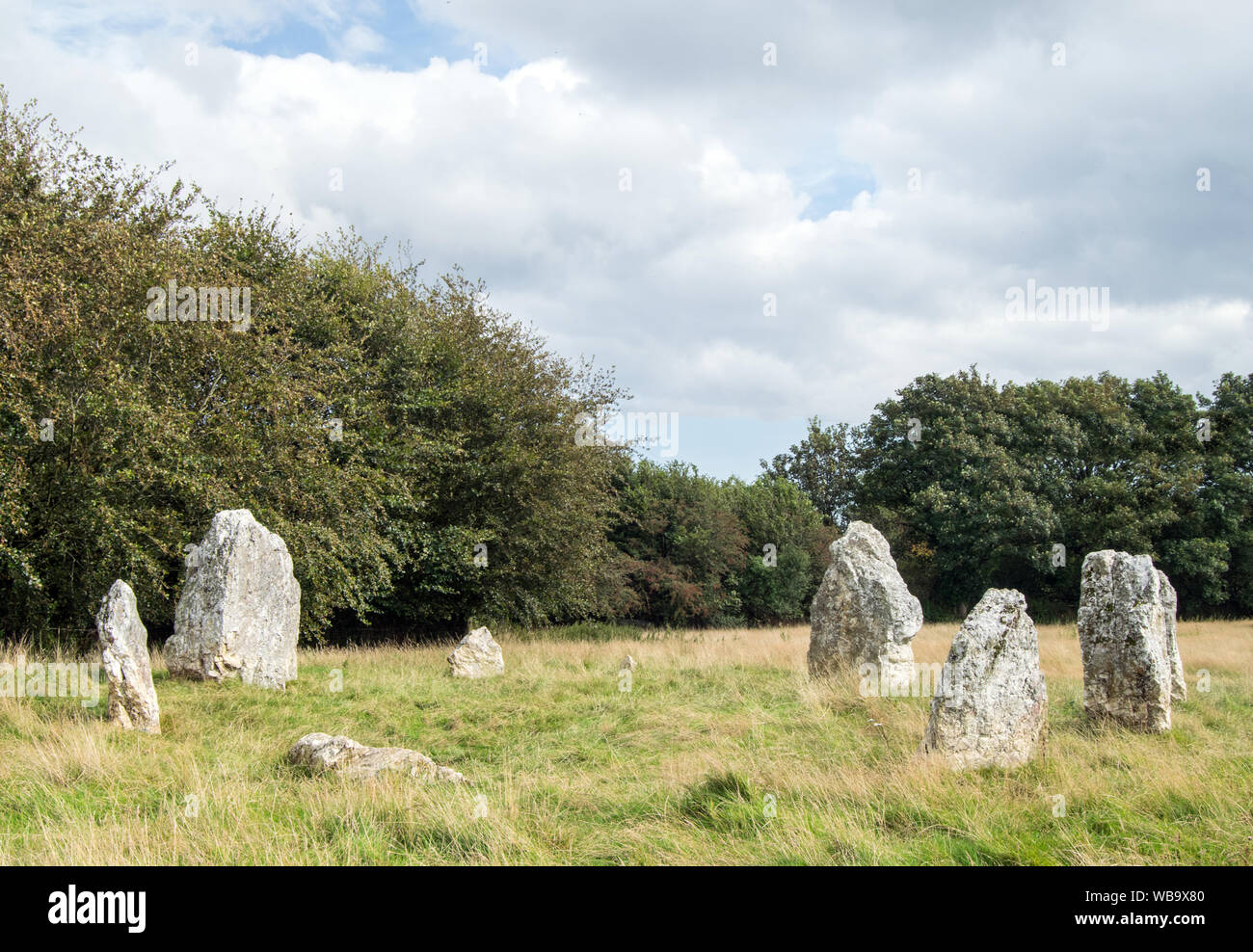 Duloe Stone Circle, between Looe and Liskeard, Cornwall UK Stock Photo ...