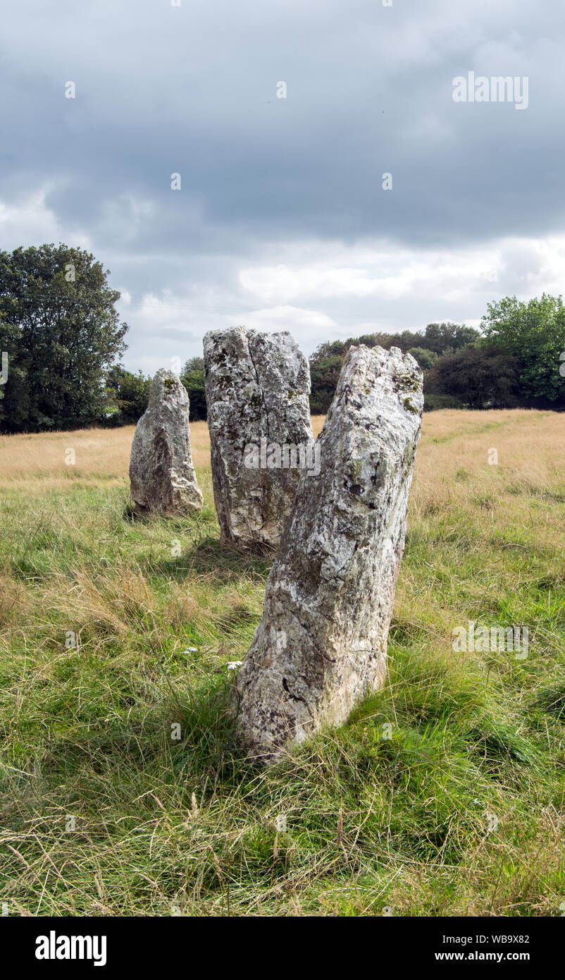 Duloe Stone Circle, between Looe and Liskeard, Cornwall UK Stock Photo ...
