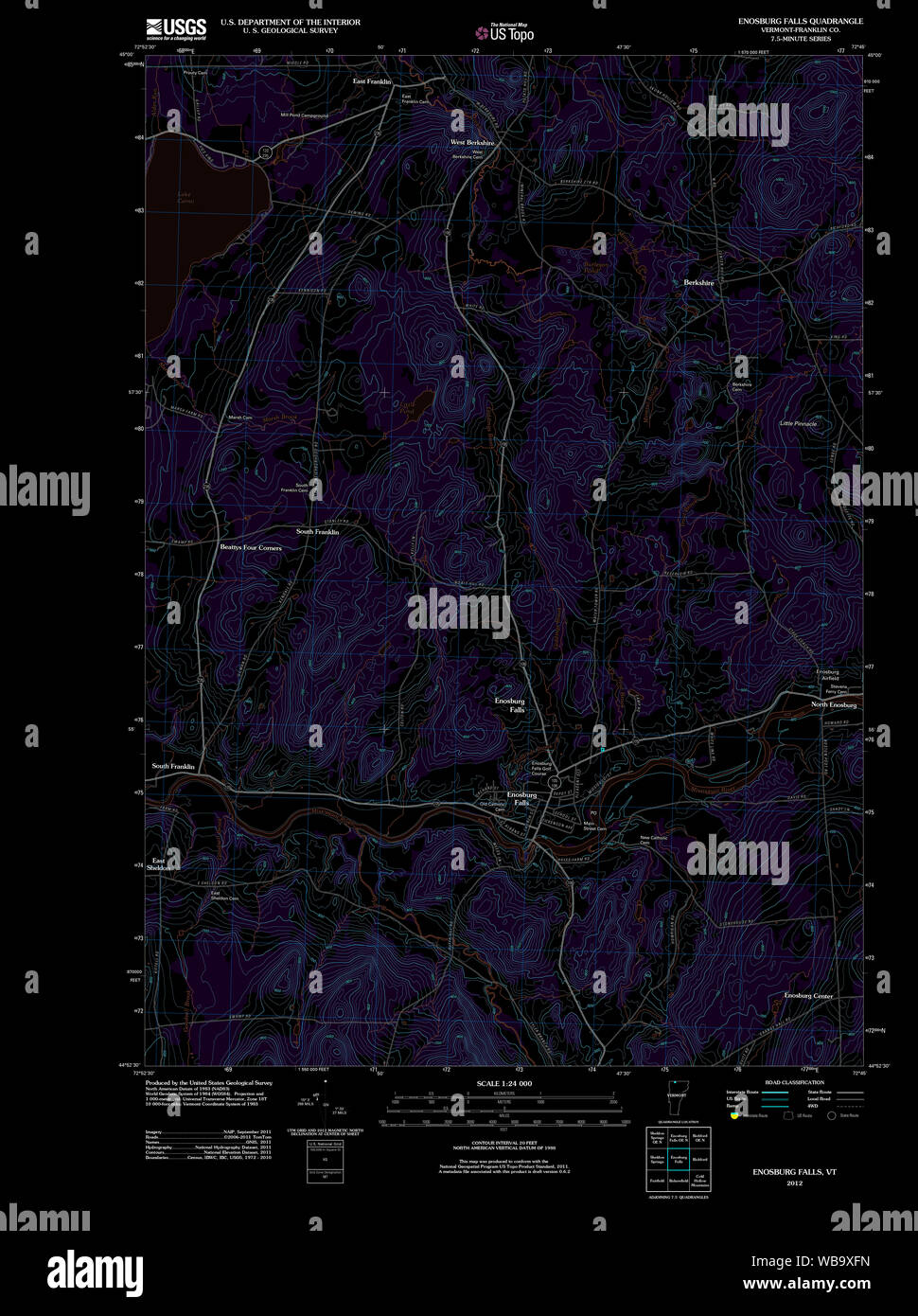 Map of enosburg falls hi-res stock photography and images - Alamy