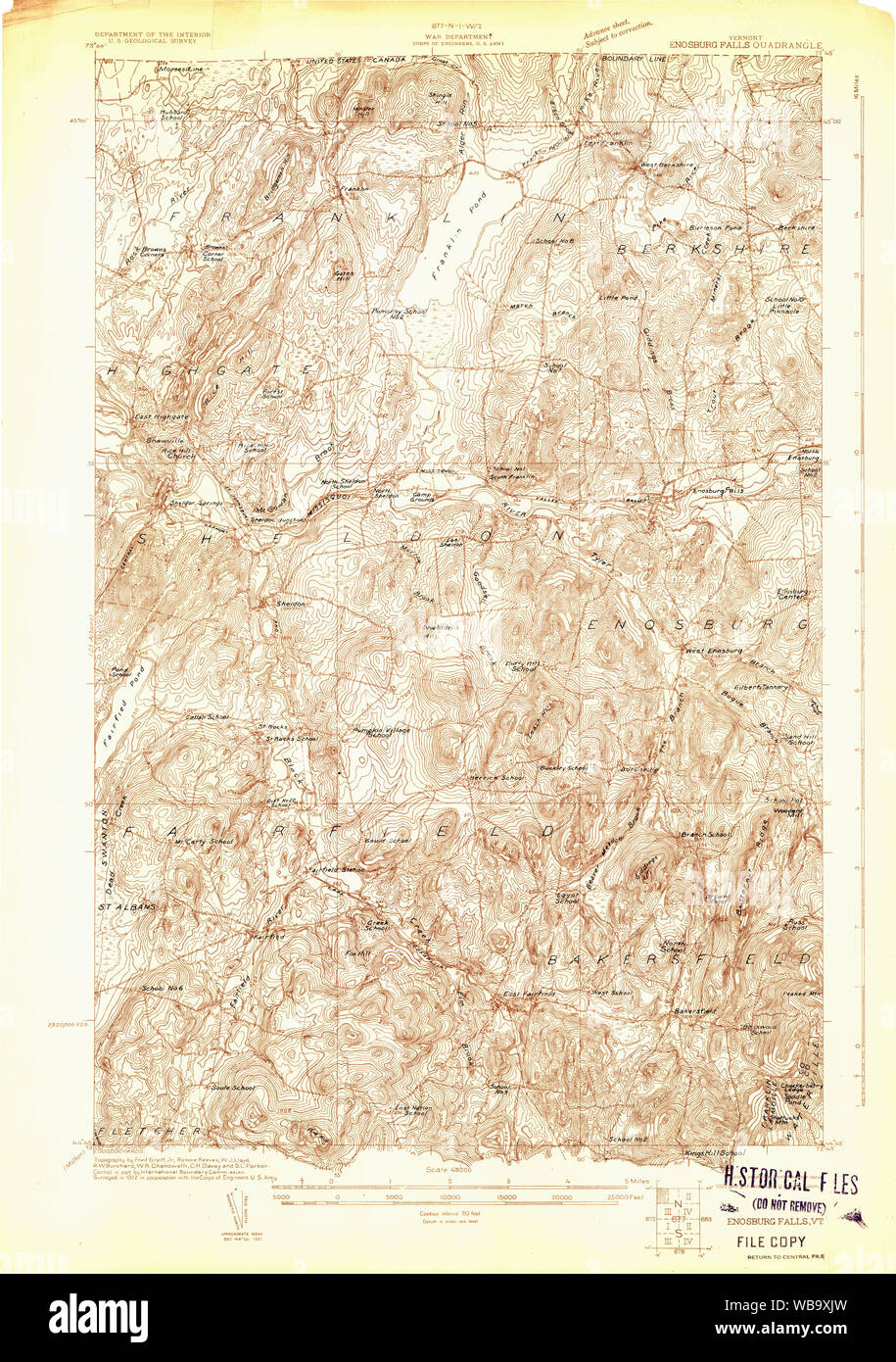 Map of enosburg falls hi-res stock photography and images - Alamy