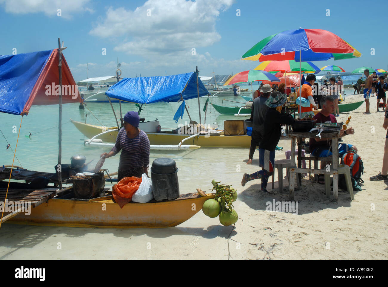 Food Vendor, Virgin Island, Reef Flat, Panglao, Bohol, Philippines ...
