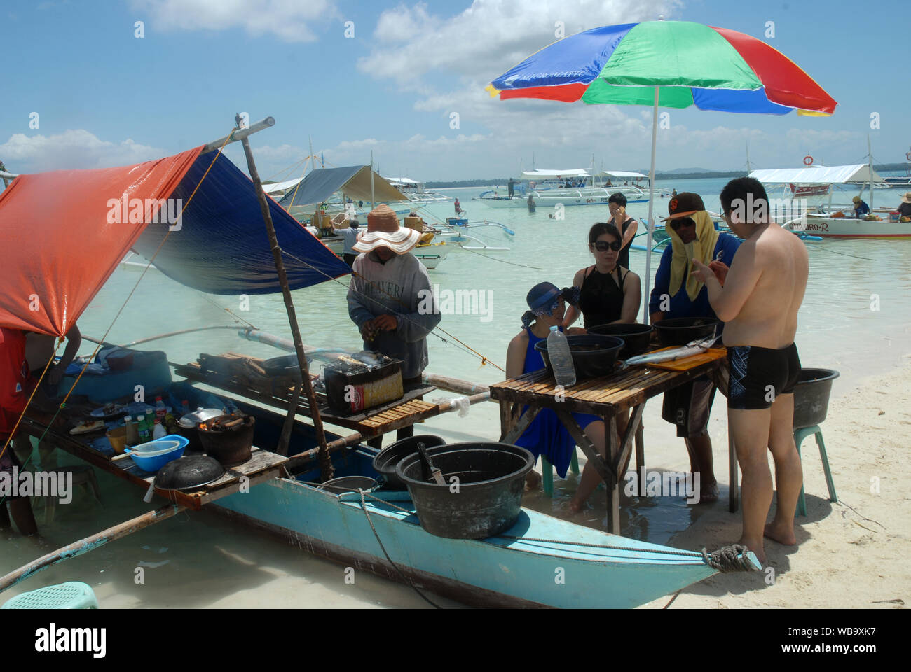 Food Vendor, Virgin Island, Reef Flat, Panglao, Bohol, Philippines ...