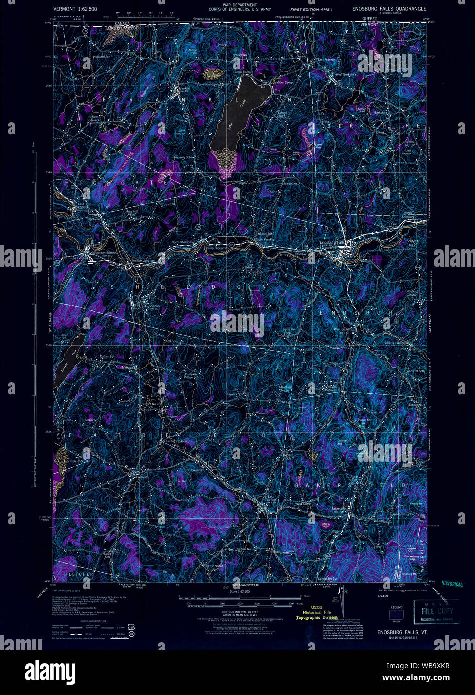 Enosburg falls map hi-res stock photography and images - Alamy