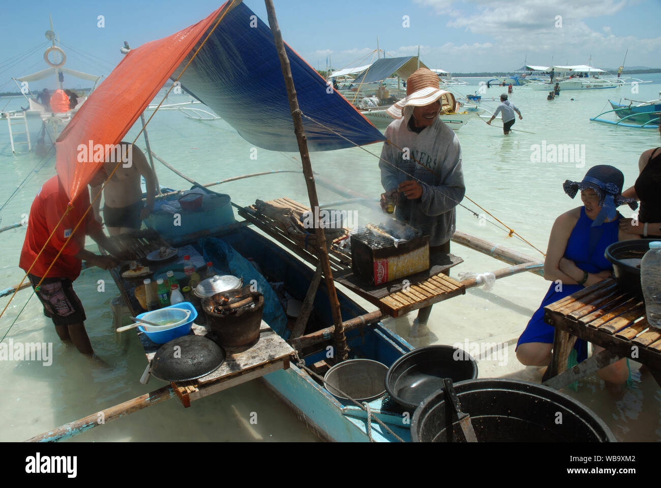 Food Vendor, Virgin Island, Reef Flat, Panglao, Bohol, Philippines ...