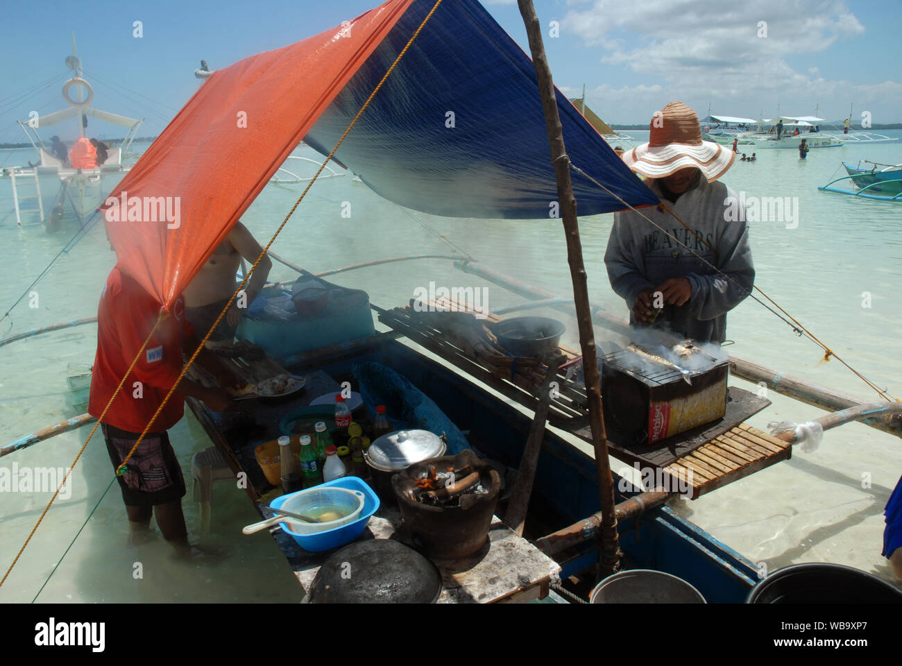 Food Vendor, Virgin Island, Reef Flat, Panglao, Bohol, Philippines ...