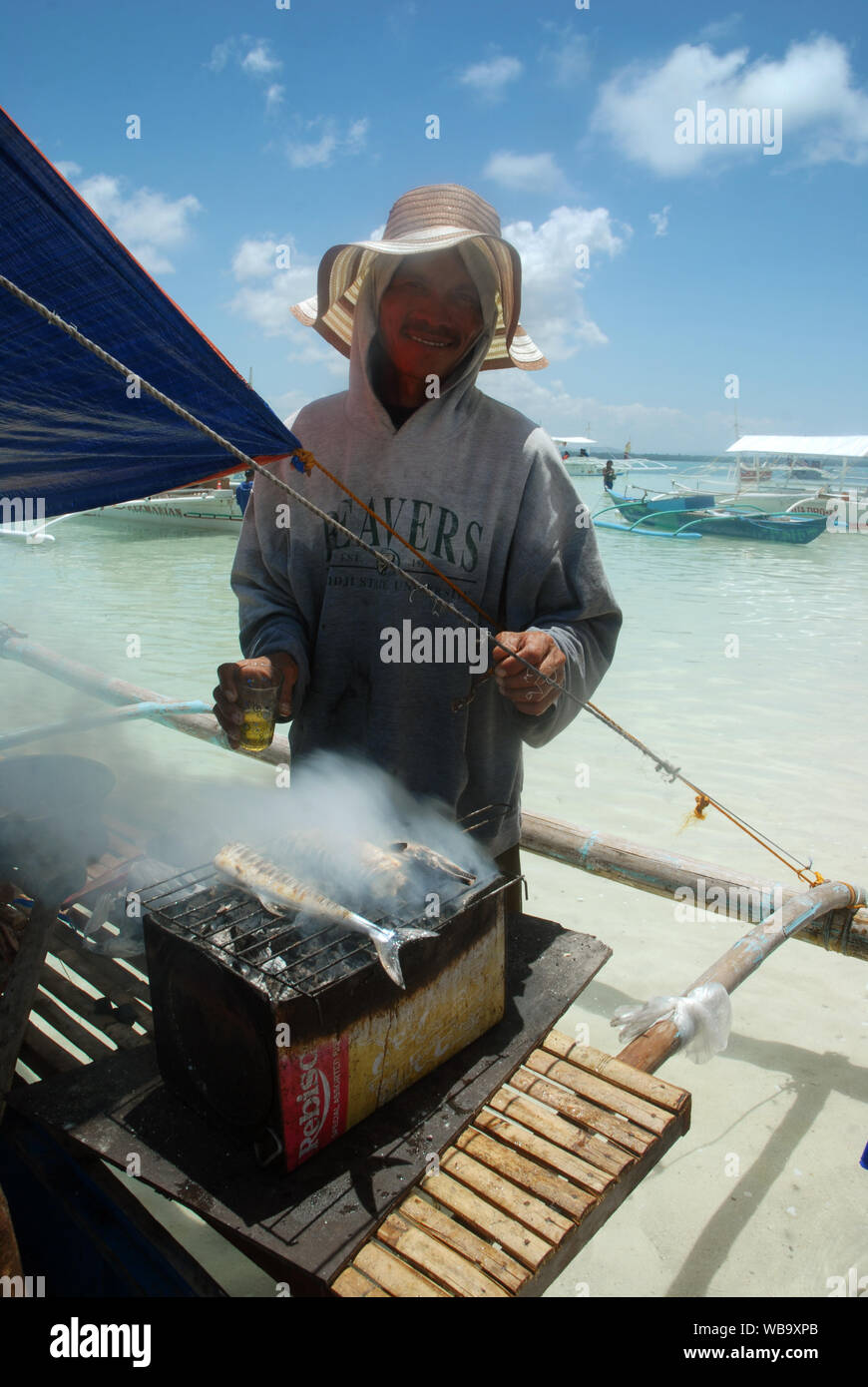 Food Vendor, Virgin Island, Reef Flat, Panglao, Bohol, Philippines ...
