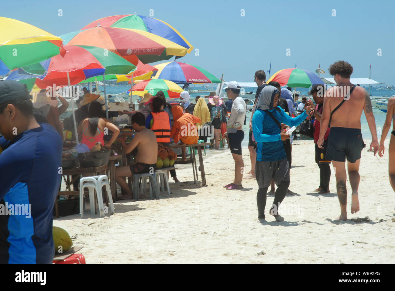Food Vendor, Virgin Island, Reef Flat, Panglao, Bohol, Philippines ...