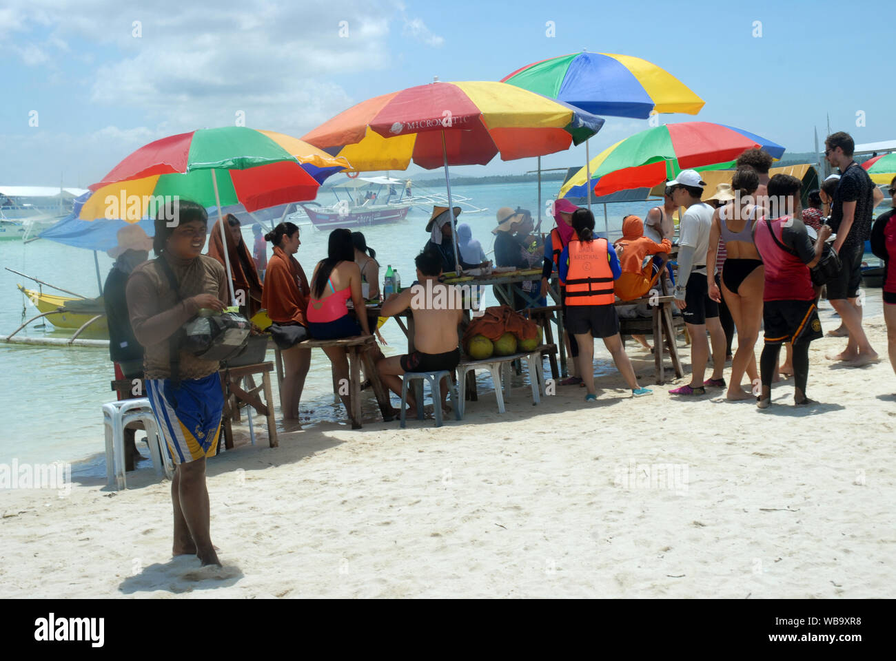 Food Vendor, Virgin Island, Reef Flat, Panglao, Bohol, Philippines ...