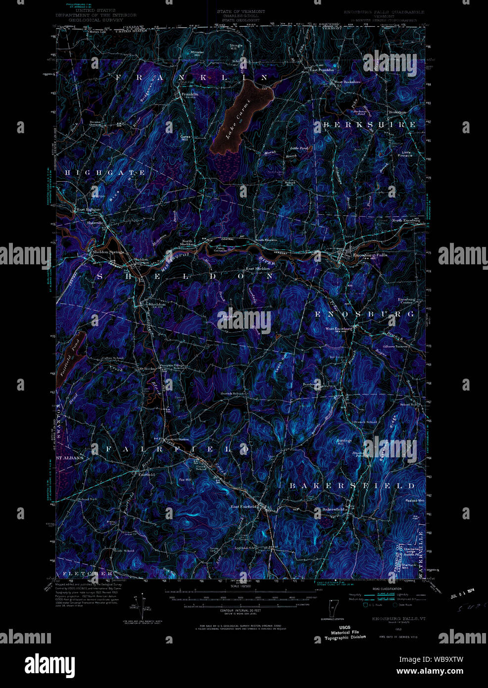 Enosburg falls map hi-res stock photography and images - Alamy