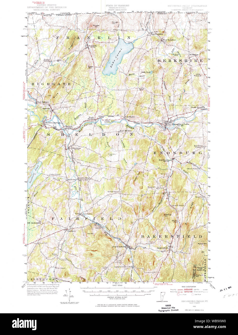 Map of enosburg falls hi-res stock photography and images - Alamy