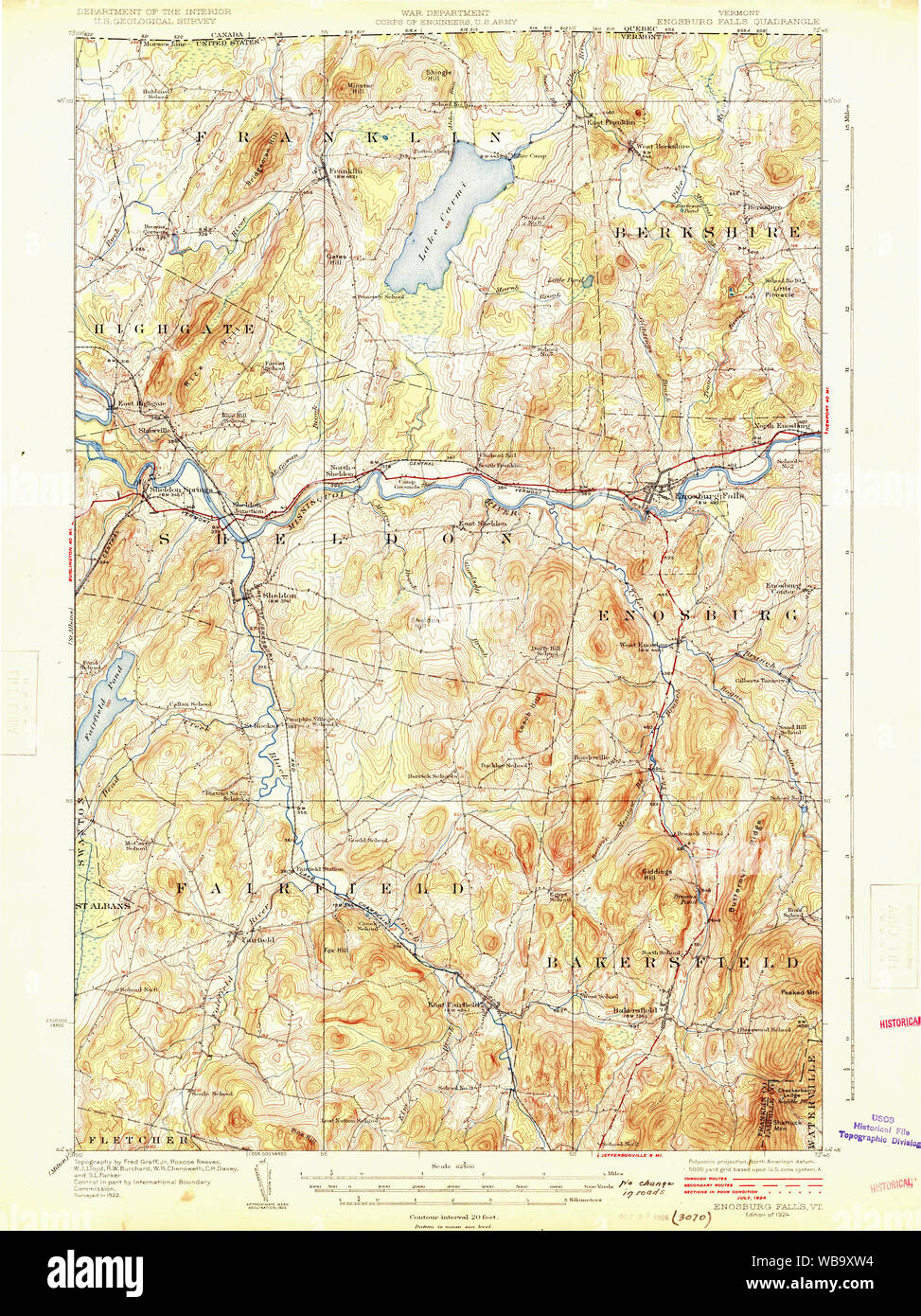 Enosburg falls map hi-res stock photography and images - Alamy