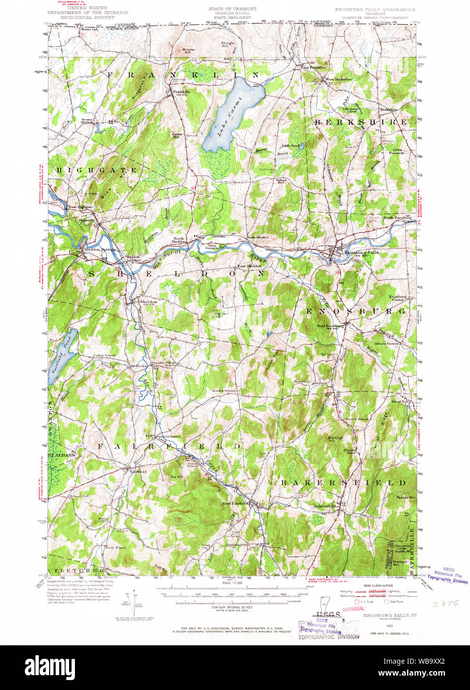 Enosburg falls map hi-res stock photography and images - Alamy