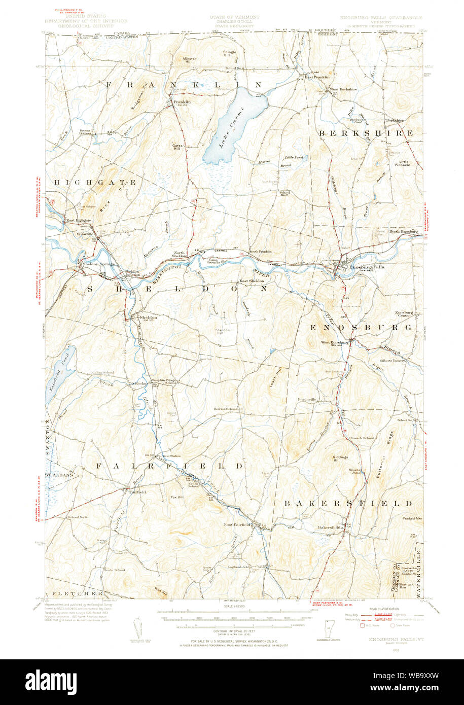 Map of enosburg falls hi-res stock photography and images - Alamy