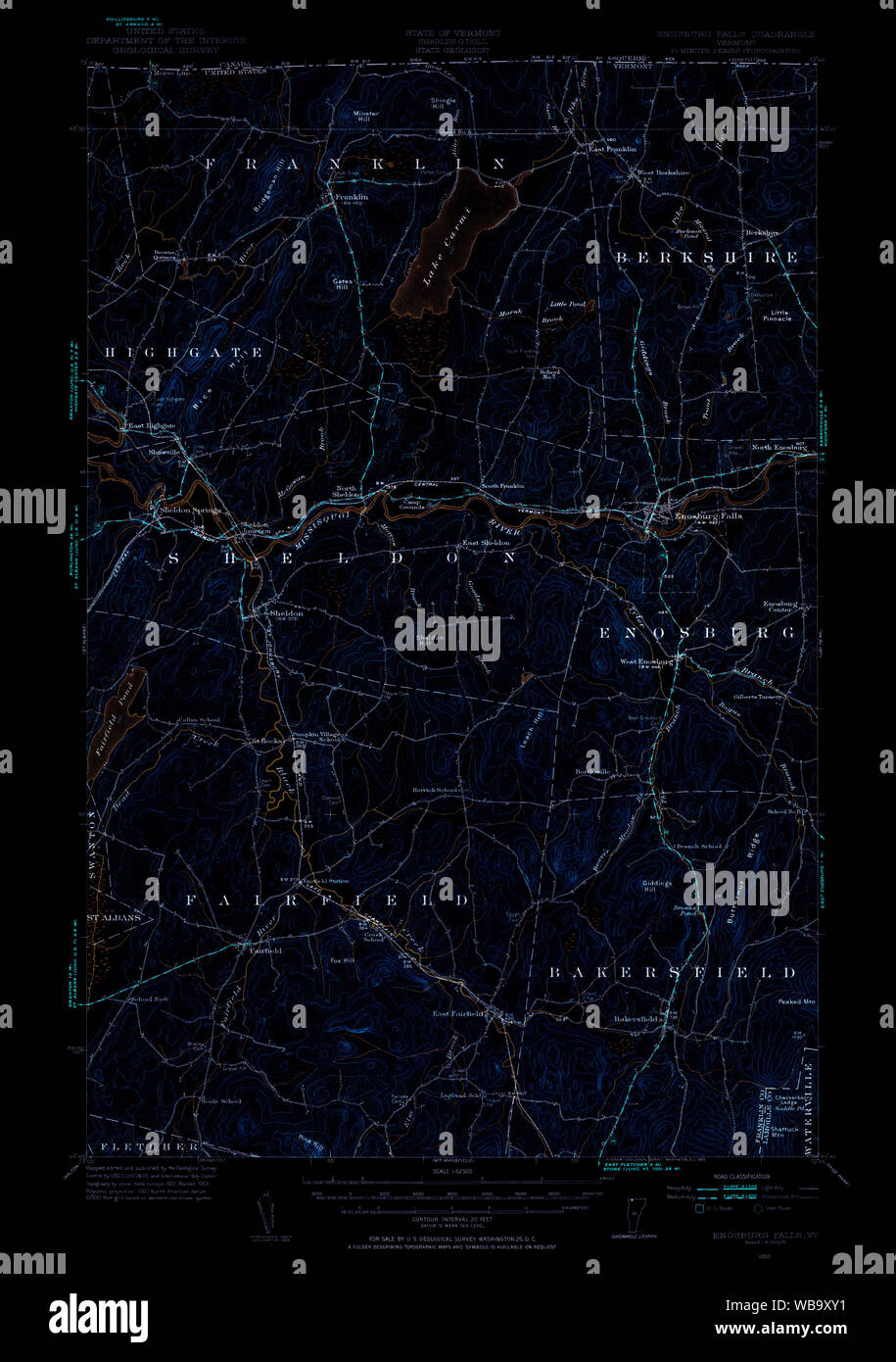 Map of enosburg falls hi-res stock photography and images - Alamy