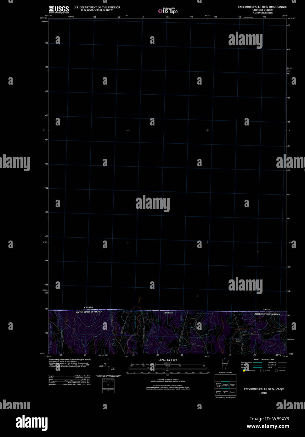 Map of enosburg falls hi-res stock photography and images - Alamy