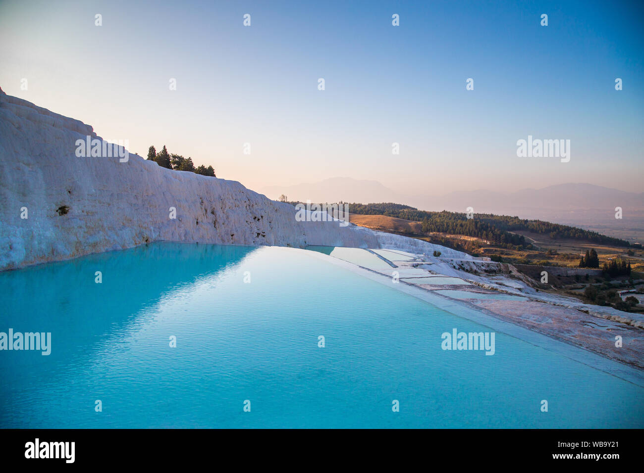 Pamukkale pool terraces in Hierapolis in Turkey Stock Photo - Alamy