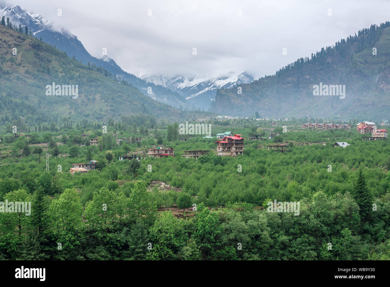 Photo of Manali City in Himachal Stock Photo - Alamy