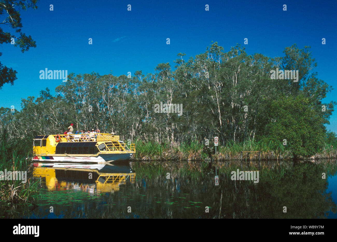 Purpose-built tour boat designed for minimum impact on Lake Cootharaba ...