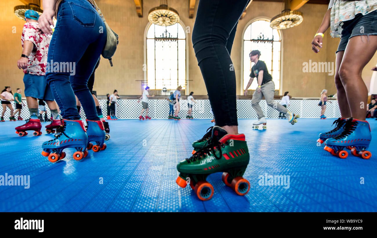 Los Angeles, California, USA. 25th Aug, 2019. A custom-built, pop-up ...