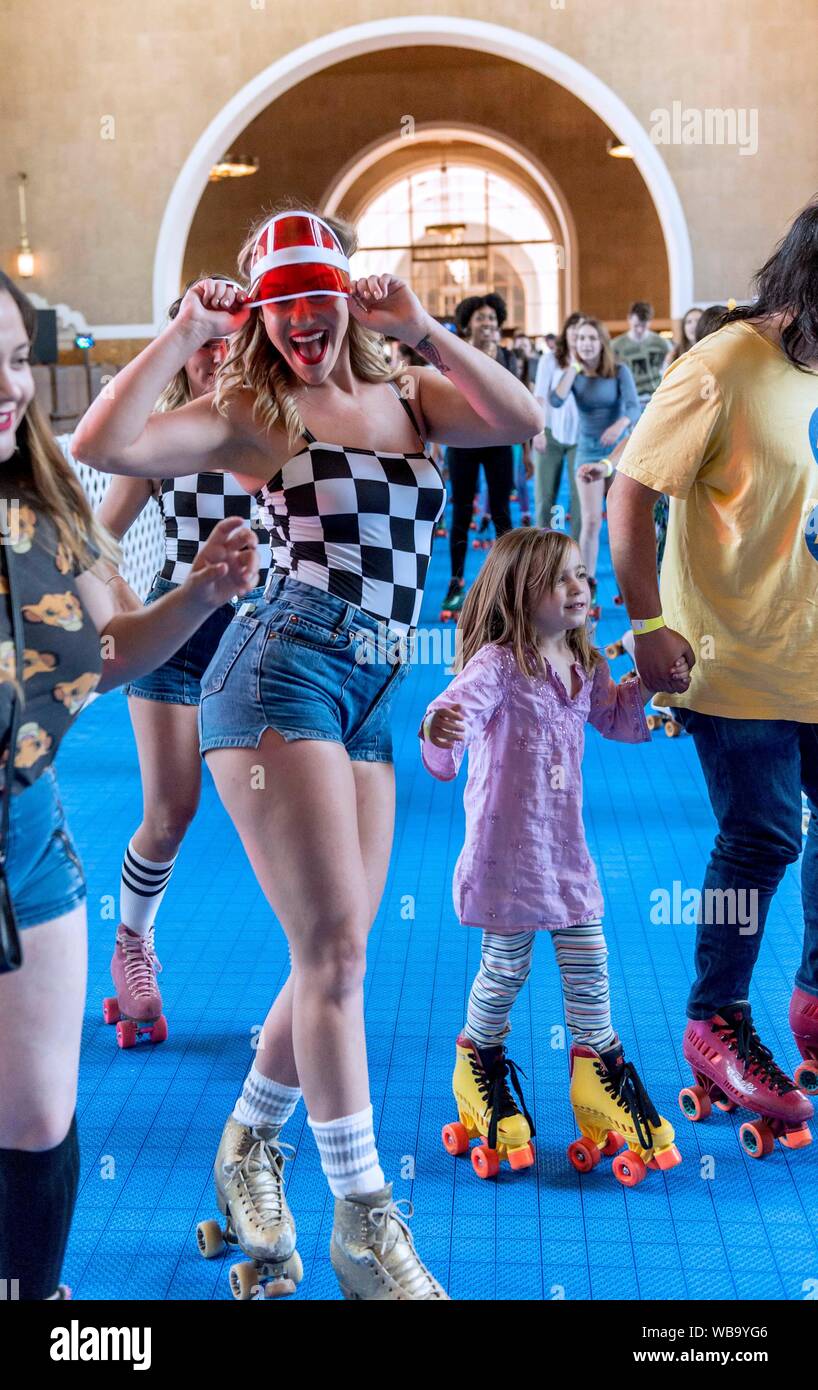 Los Angeles, California, USA. 25th Aug, 2019. A custom-built, pop-up ...