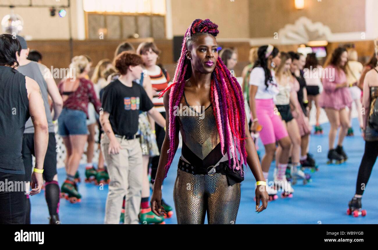 Los Angeles, California, USA. 25th Aug, 2019. A custom-built, pop-up ...