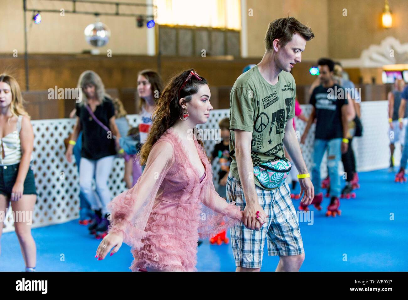 Los Angeles, California, USA. 25th Aug, 2019. A custom-built, pop-up ...