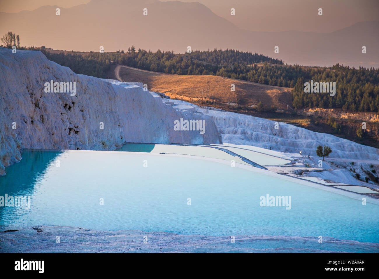 Pamukkale pool terraces in Hierapolis in Turkey Stock Photo - Alamy