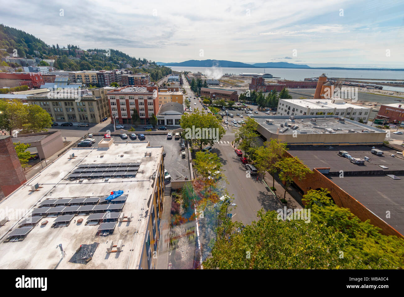 Aerial view of Bellingham, WA Stock Photo - Alamy