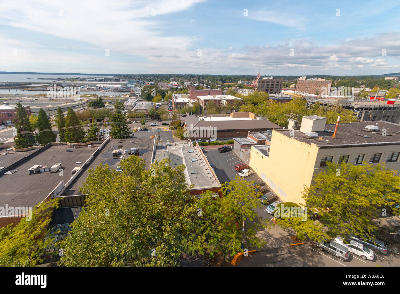 Aerial view of Bellingham, WA Stock Photo - Alamy