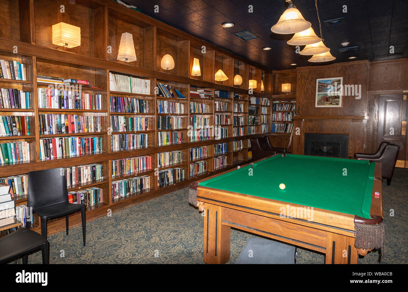 Library in the newly renovated Leopold Hotel. Built in 1929, the hotel ...