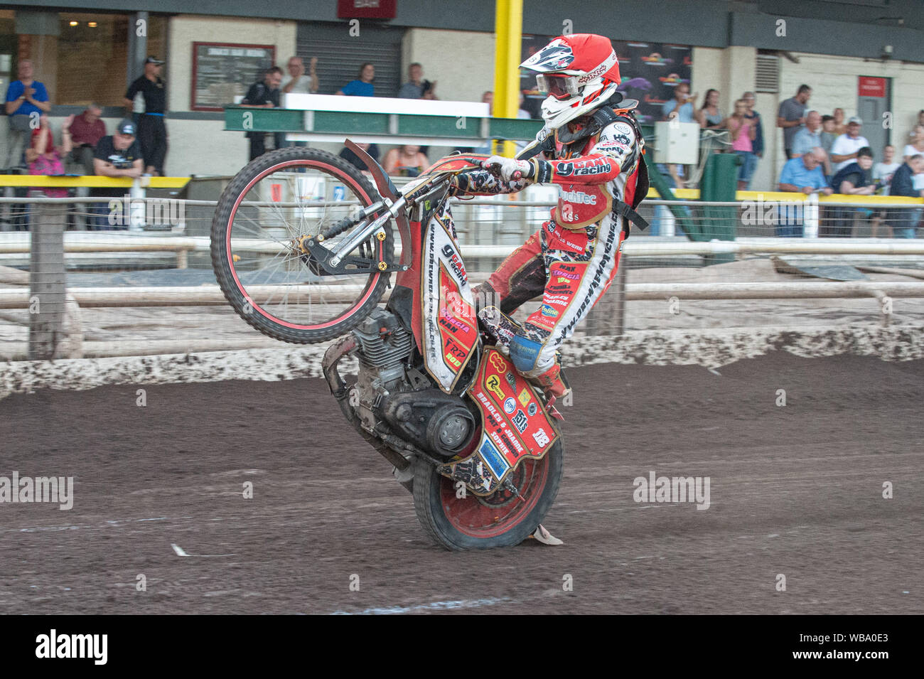 Speedway wheelie celebration hi-res stock photography and images - Alamy