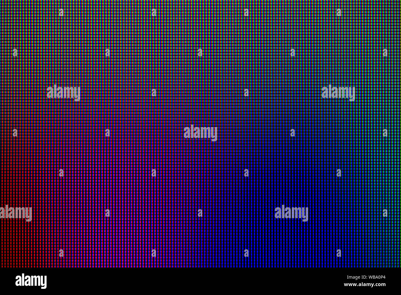 LED lights from LED computer monitor screen display panel for graphic ...