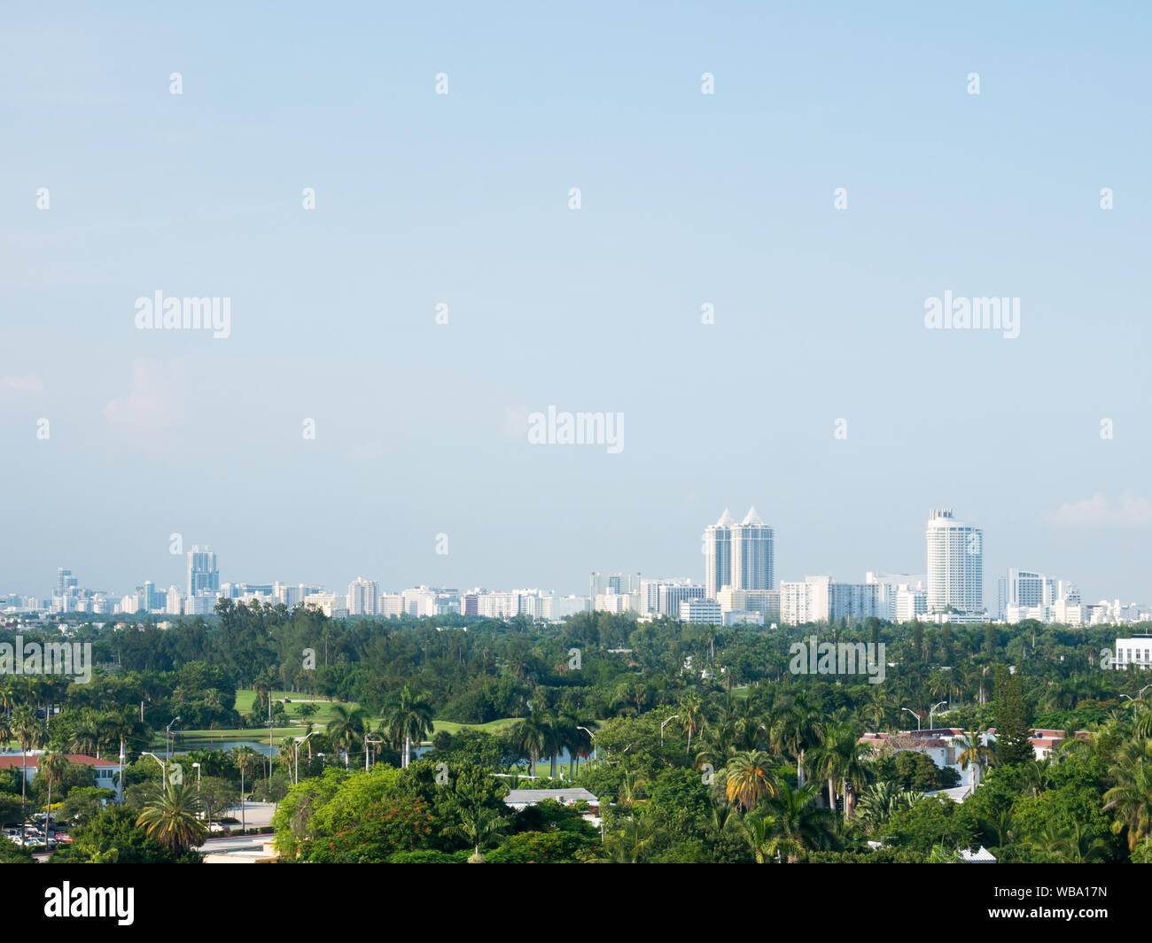 Cityscape of Miami beach Stock Photo - Alamy