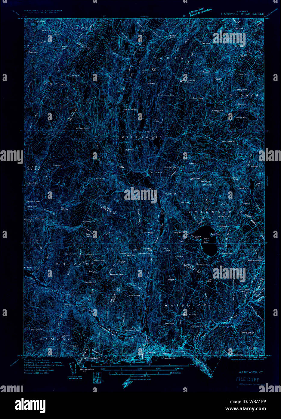 Map of hardwick hi-res stock photography and images - Alamy