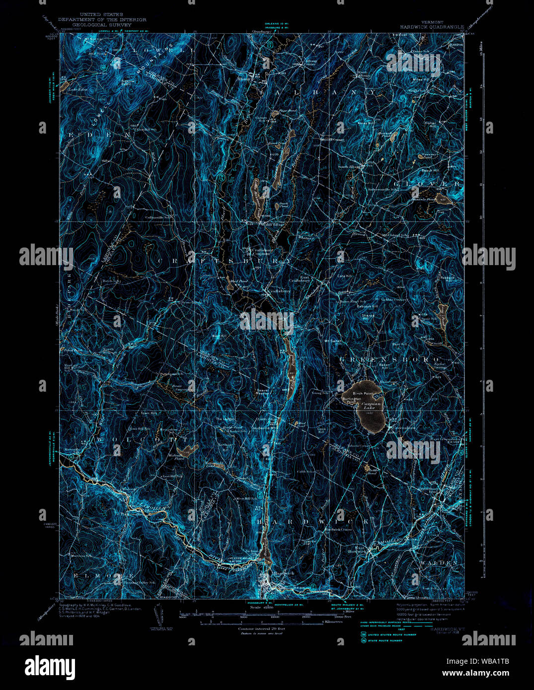 Map of hardwick hi-res stock photography and images - Alamy