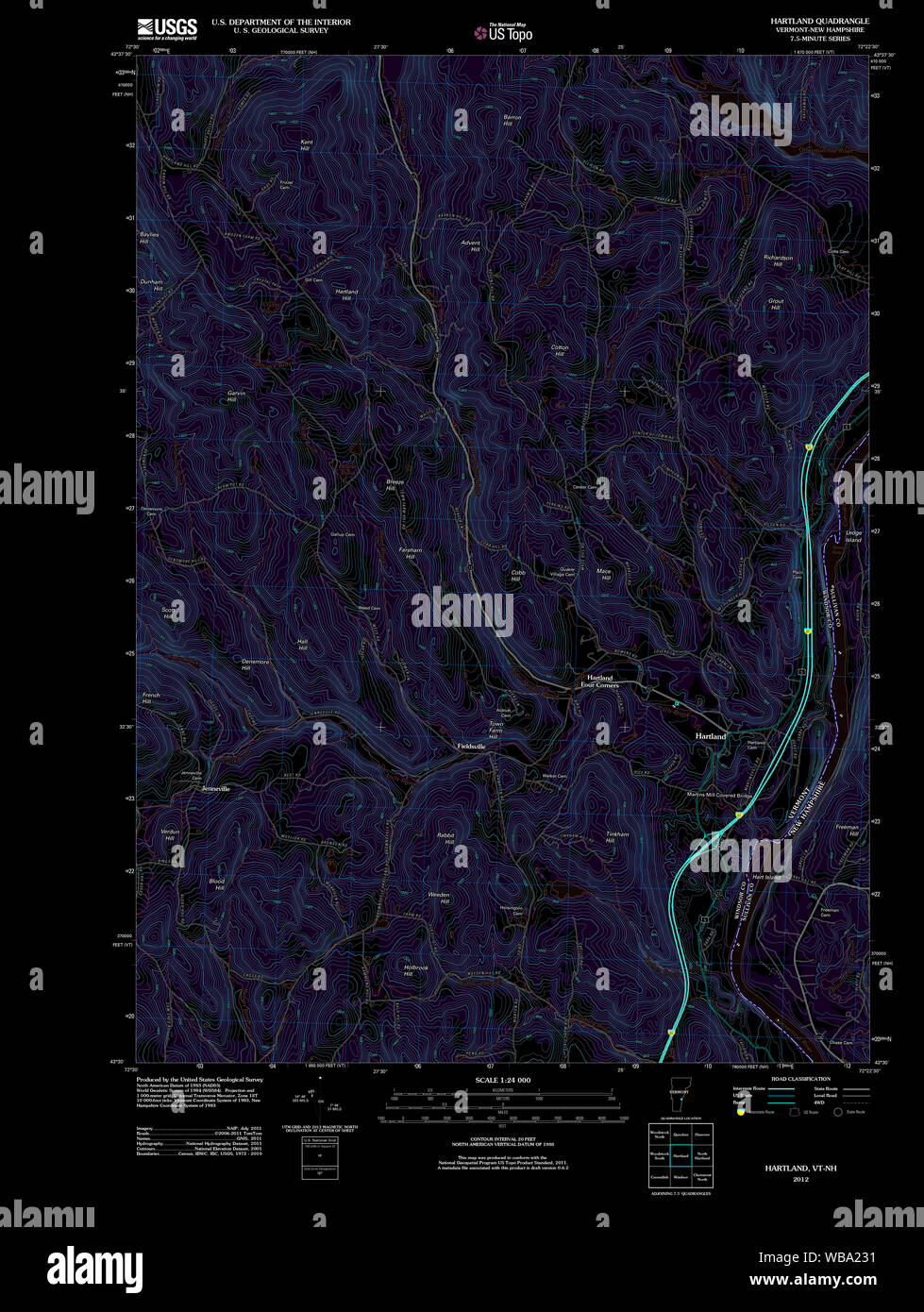 Hartland Map High Resolution Stock Photography and Images - Alamy