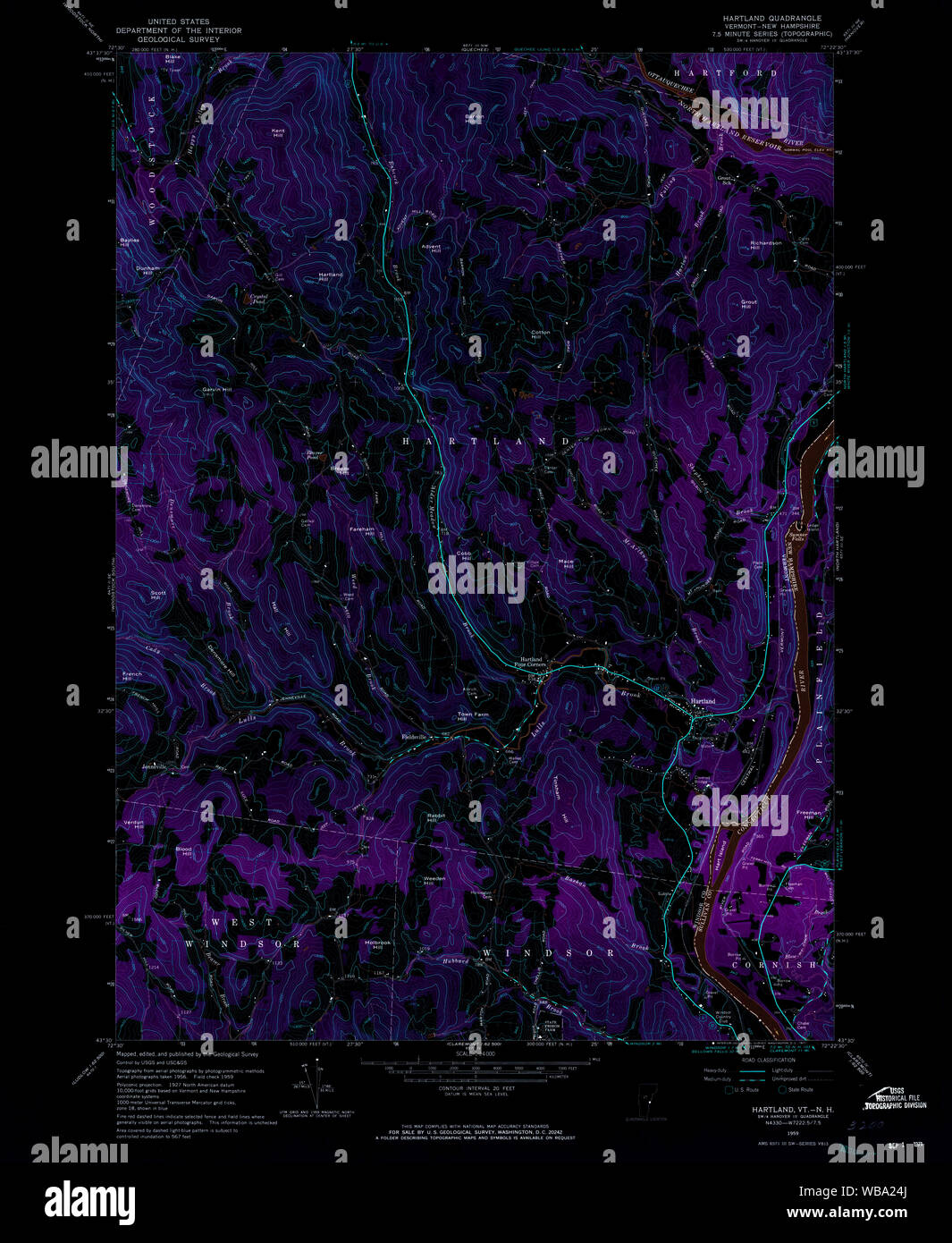 Map of hartland hi-res stock photography and images - Alamy