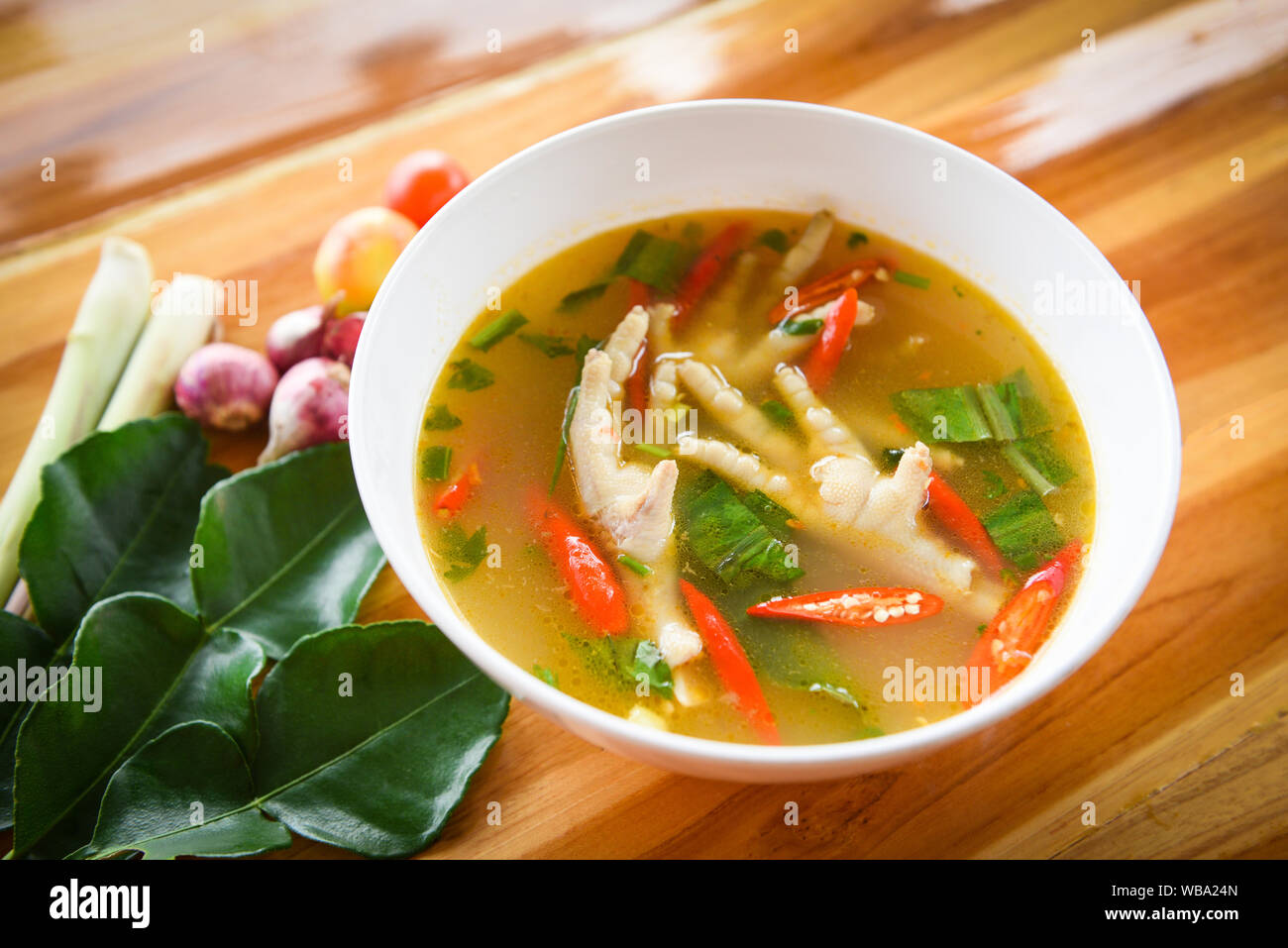 Chicken Feet Spicy Soup / Chicken Foot with hot and sour soup bowl with ...