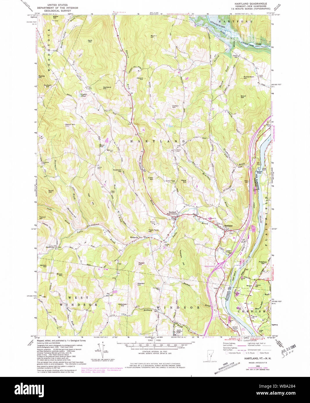 Map of hartland hi-res stock photography and images - Alamy