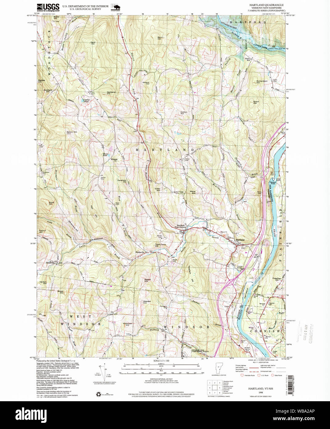 Map of hartland hi-res stock photography and images - Alamy