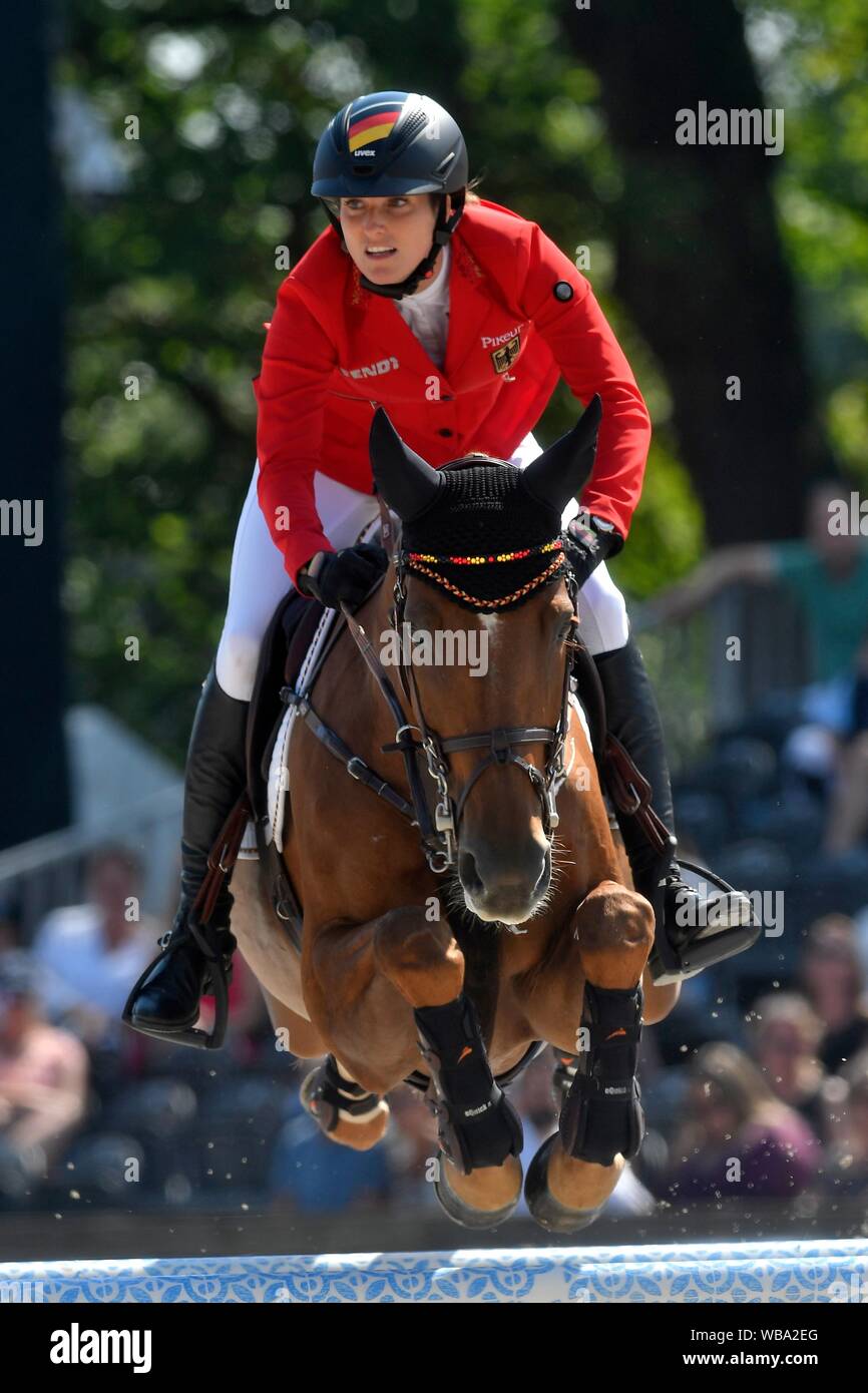 Simone Blum GER with DSP Alice during the Longines FEI Jumping European ...
