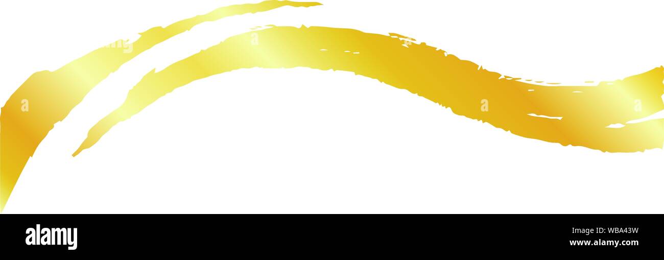 This is a illustration of Hand-painted brushstroke wave line Stock ...