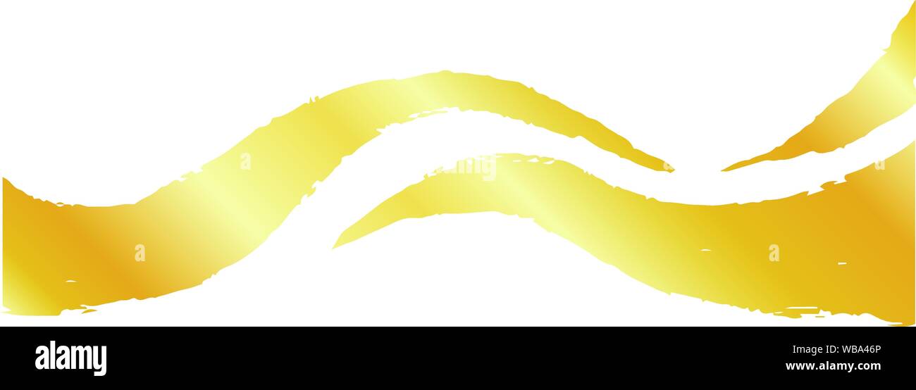 This is a illustration of Hand-painted brushstroke wave line Stock ...