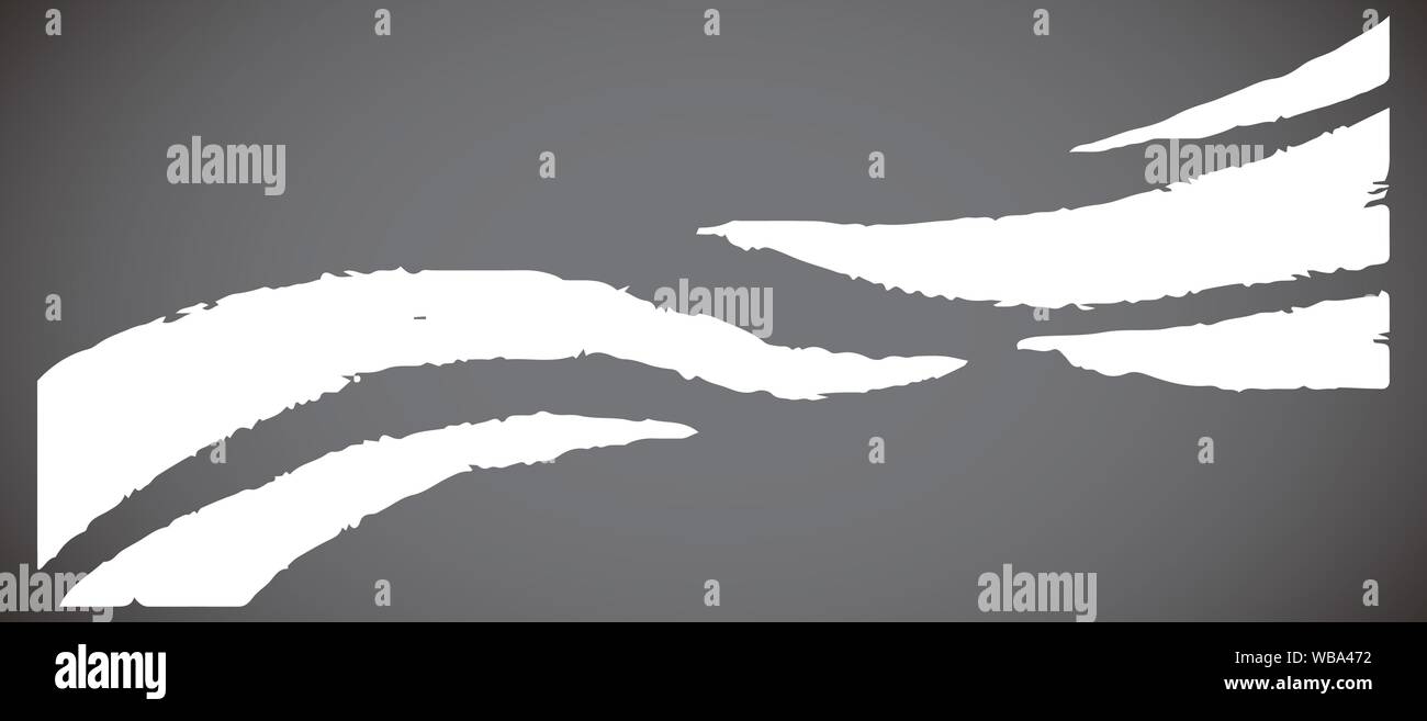 This is a illustration of Hand-painted brushstroke wave line Stock ...