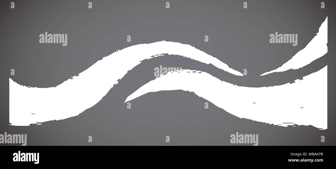 This is a illustration of Hand-painted brushstroke wave line Stock ...