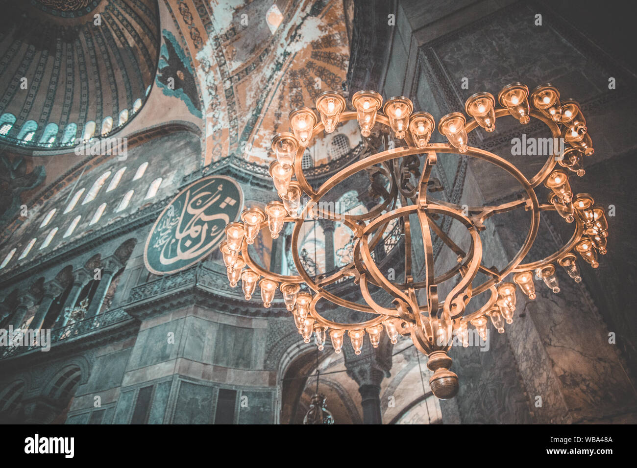 Blue Mosque views in Istanbul in Turkey Stock Photo - Alamy